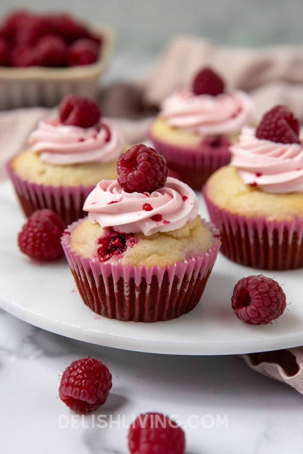 Decadent Raspberry Cupcakes - Sugar and Spice Delights